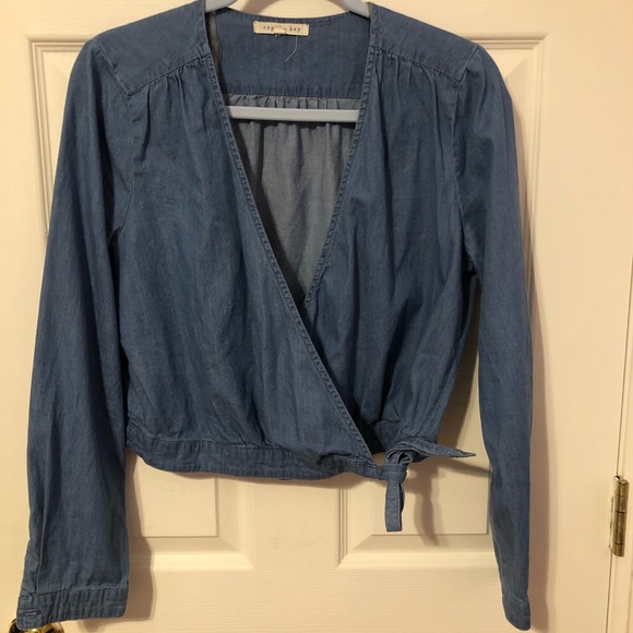 Copper Key | Tops | Denim Crop Top | Poshmark